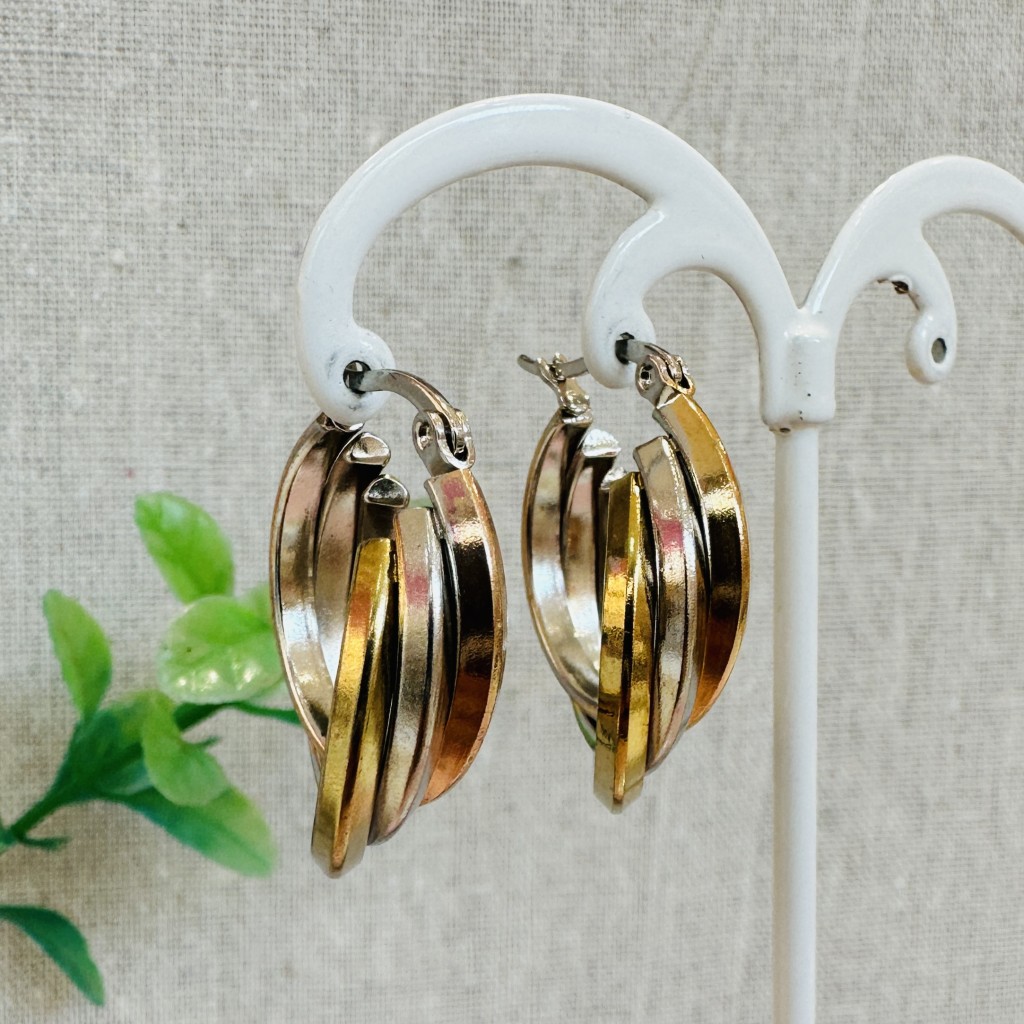 Stainless steel hoop earrings