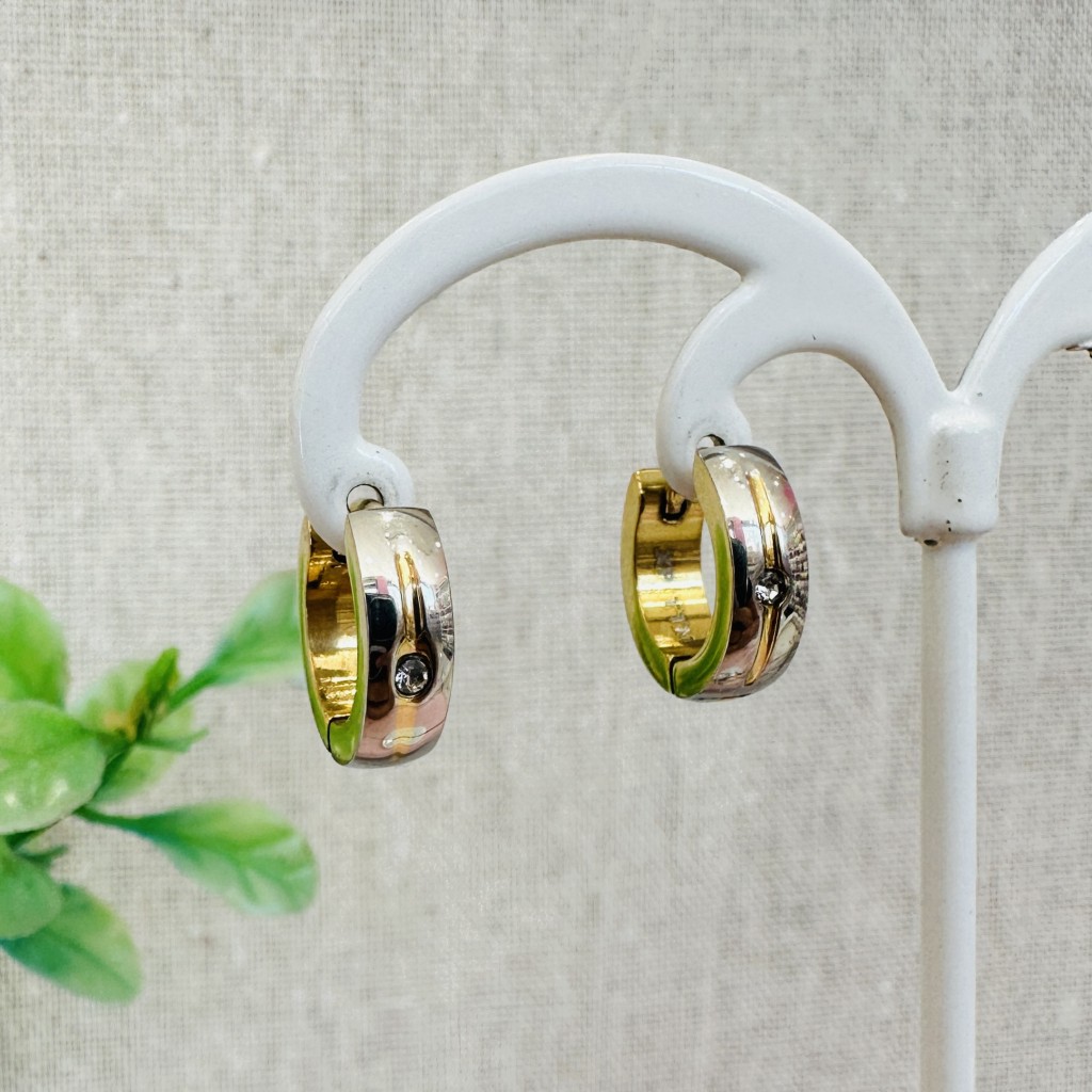 Stainless steel hoop earrings