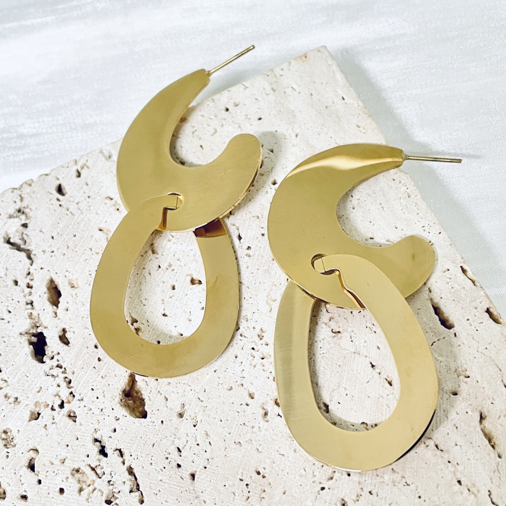 Stainless steel hoop earrings